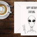 Happy Birthday Earthling Card, Funny Alien Birthday Card, Alien Gift - Etsy