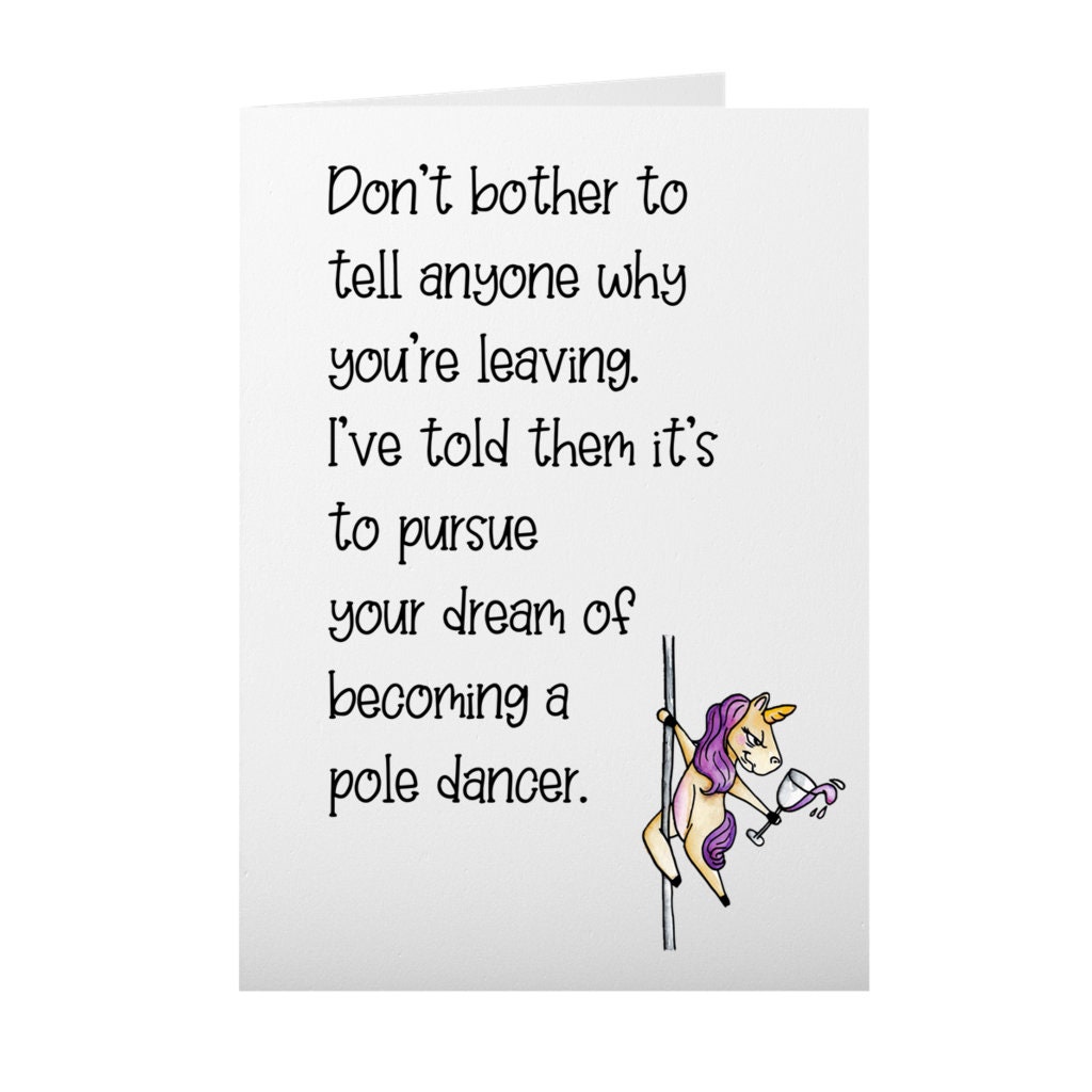 Funny Coworker Leaving Card Coworker Going Away Card Unicorn | Etsy