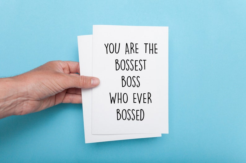 Boss Card Funny Boss Appreciation Day Card Sarcastic Cards - Etsy