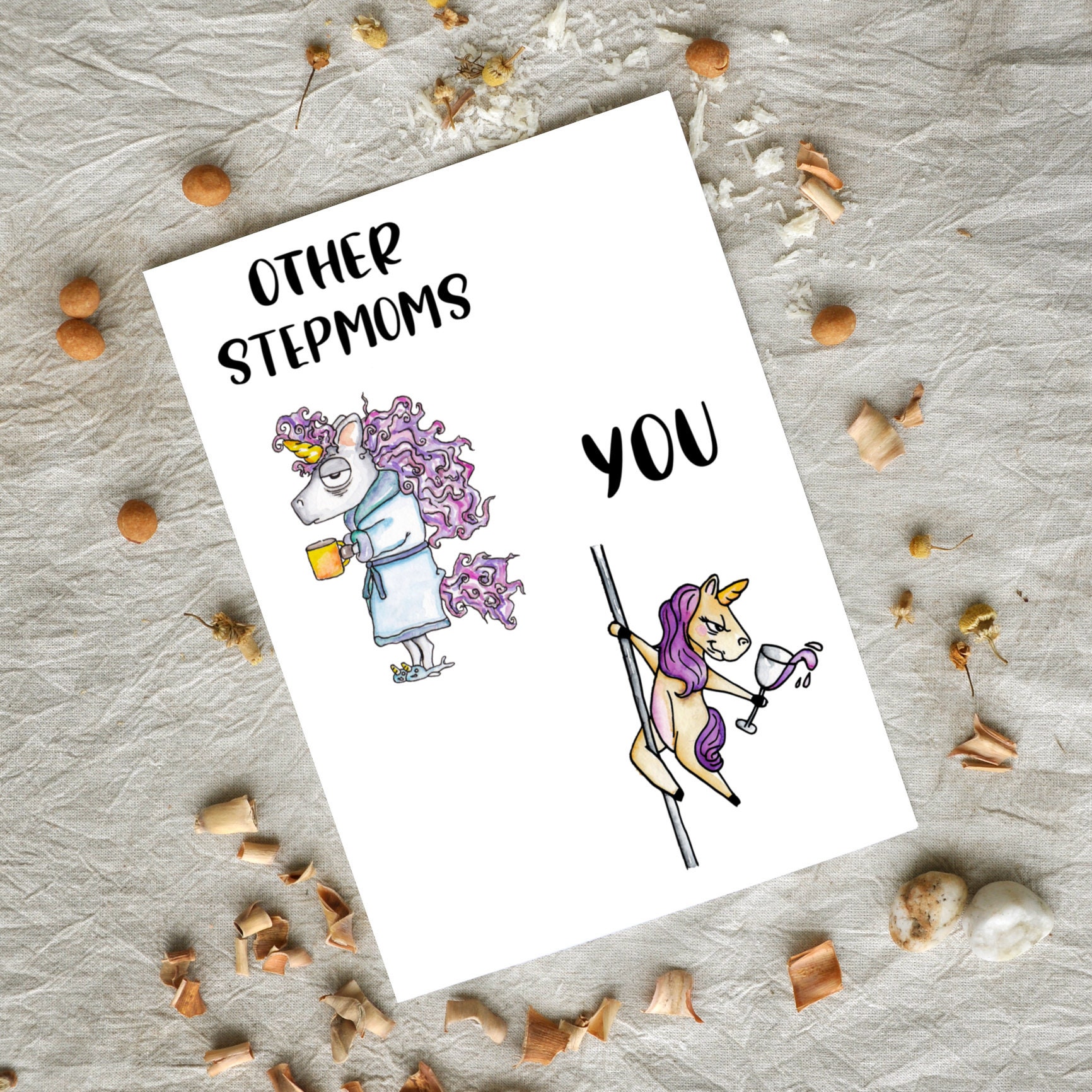 Step Mom Card Funny Birthday Card For Step Mother Bonus Mom Etsy Canada
