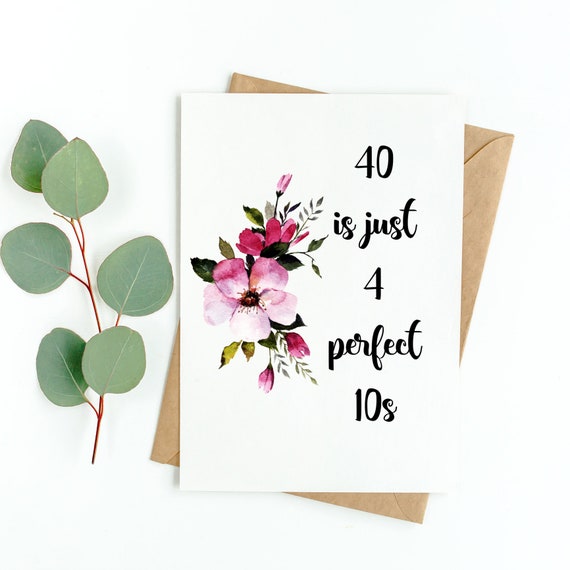 40th Birthday Card Funny Fortieth Adult Birthday Card Womens | Etsy