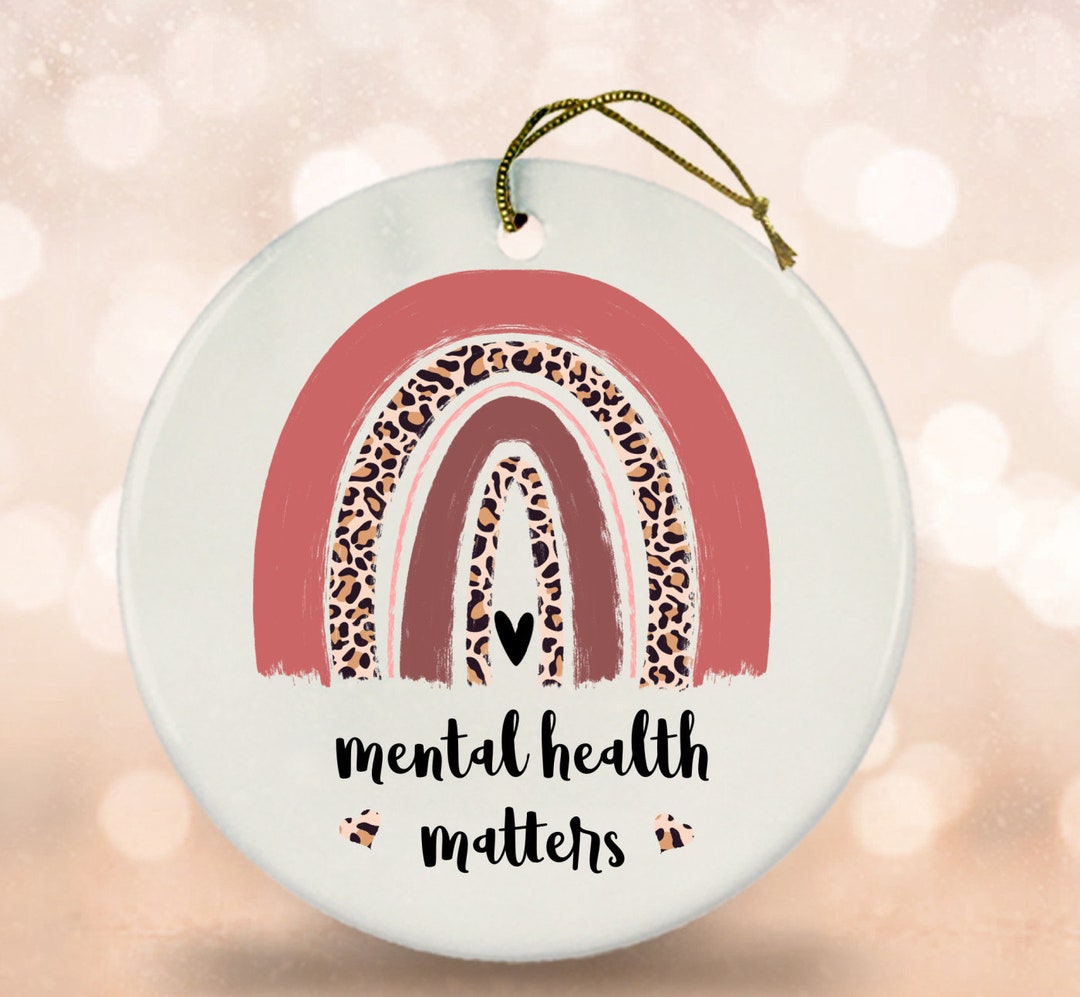 Mental Health Matters, Mental Health Awareness Ornament, Leopard ...
