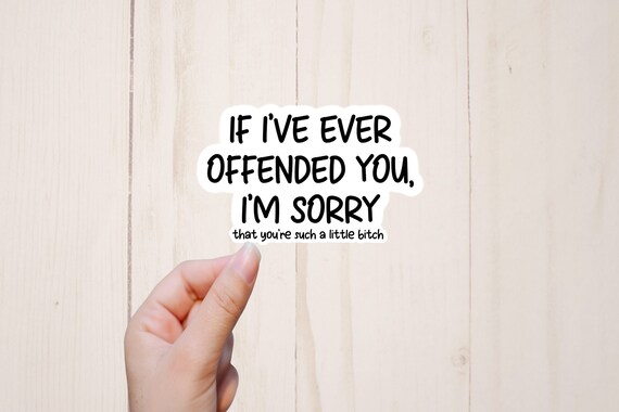 Funny Inappropriate Stickers If I've Ever Offended You | Etsy