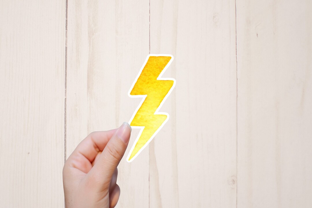 Lightning Bolt, Weather Stickers, Laptop Water Bottle Stickers, Cool ...