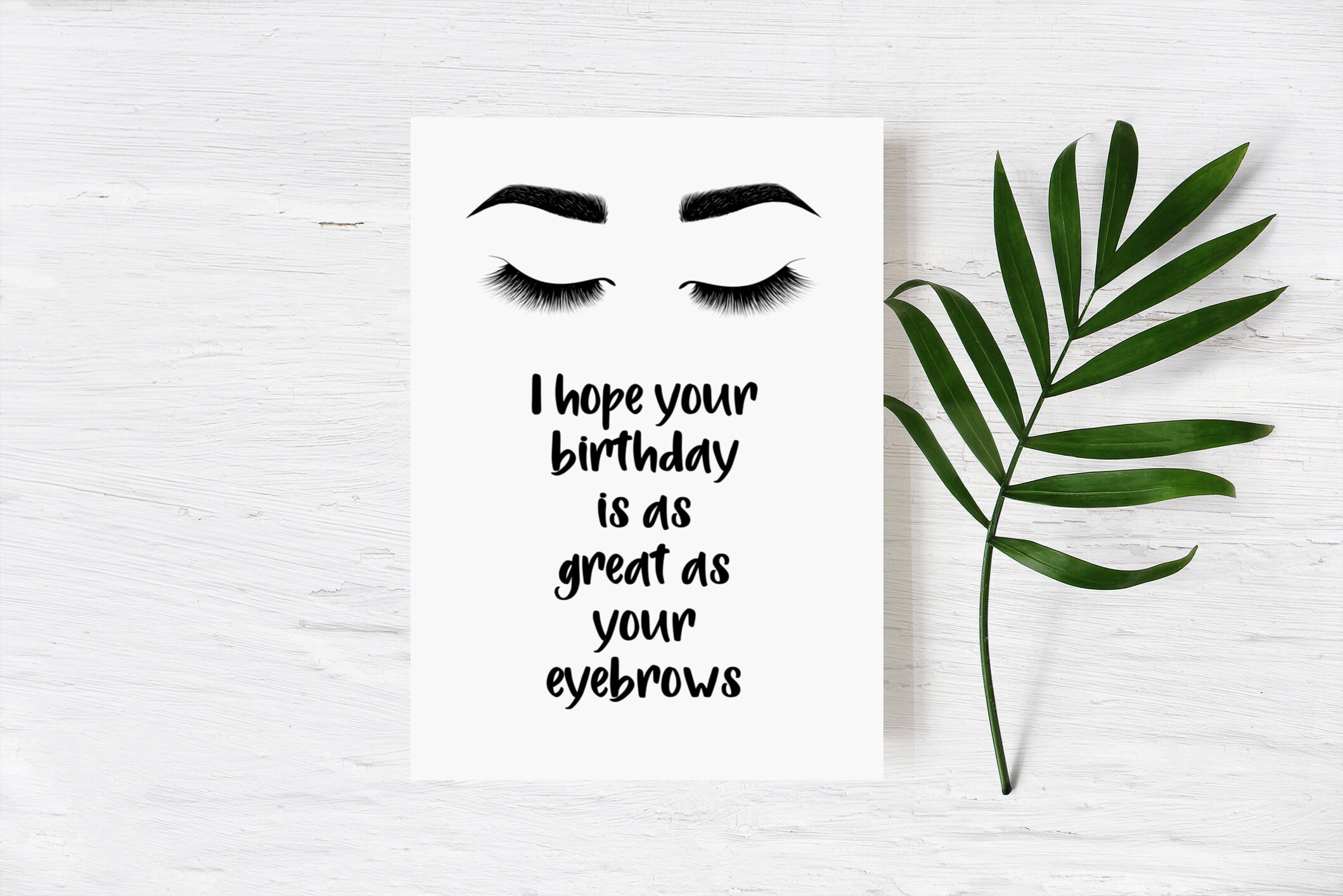 Friend Birthday Card, Happy Birthday Card, Makeup Artist Card, Brow ...