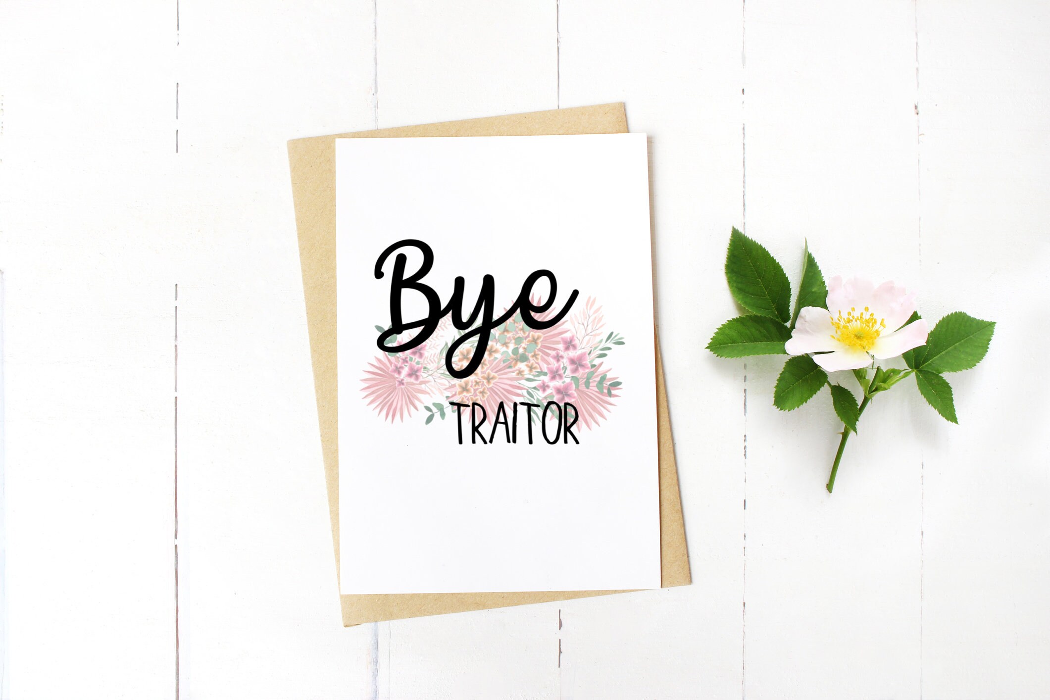 Bye Traitor Coworker Leaving Card Co-worker Going Away Card | Etsy