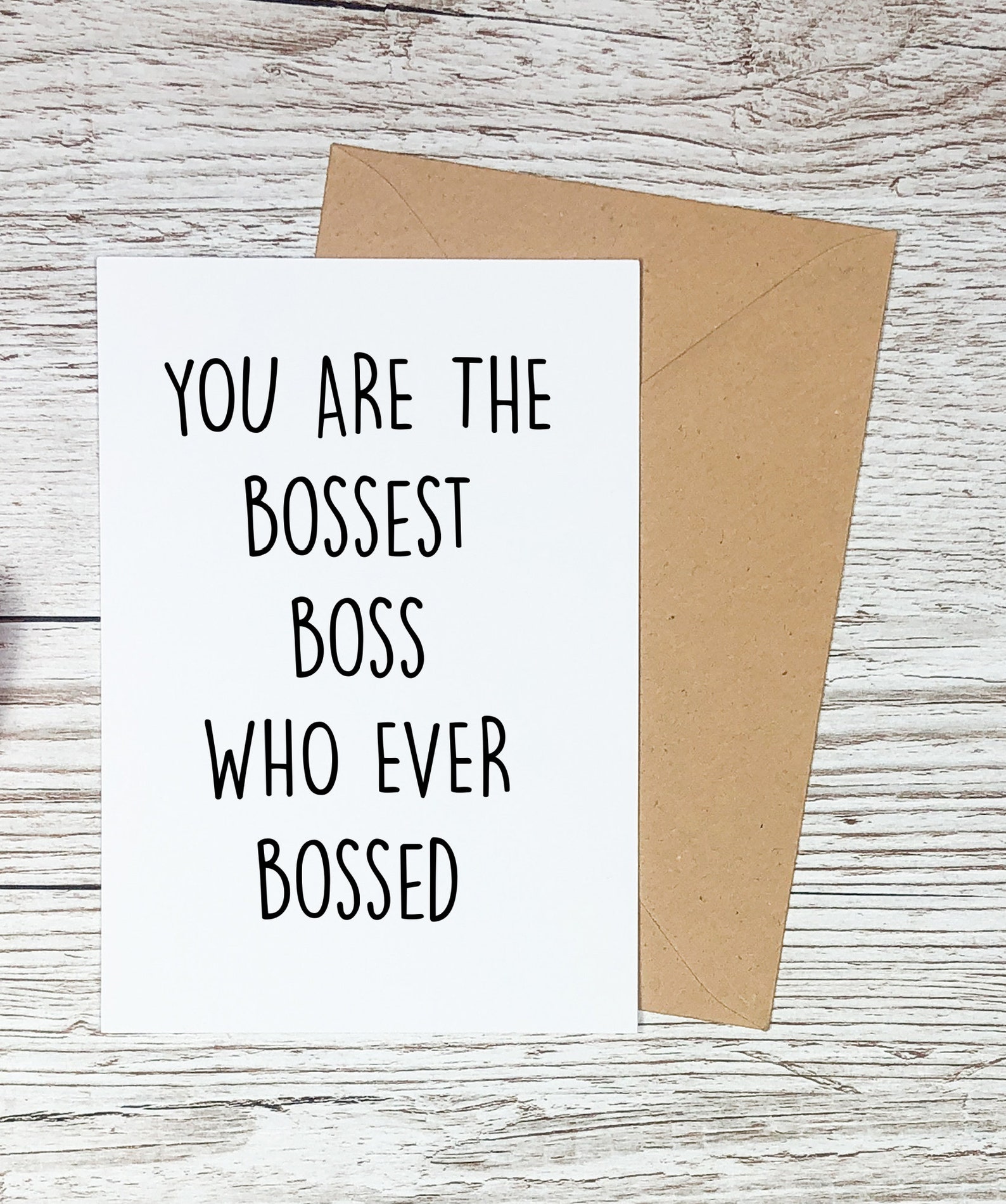 Boss Card, Funny Boss Appreciation Day Card, Sarcastic Cards, Card From ...