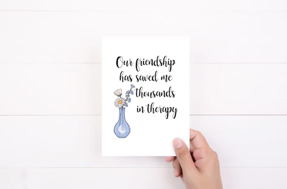 Best Friend Card Friendship Card Funny Cards Unpaid | Etsy