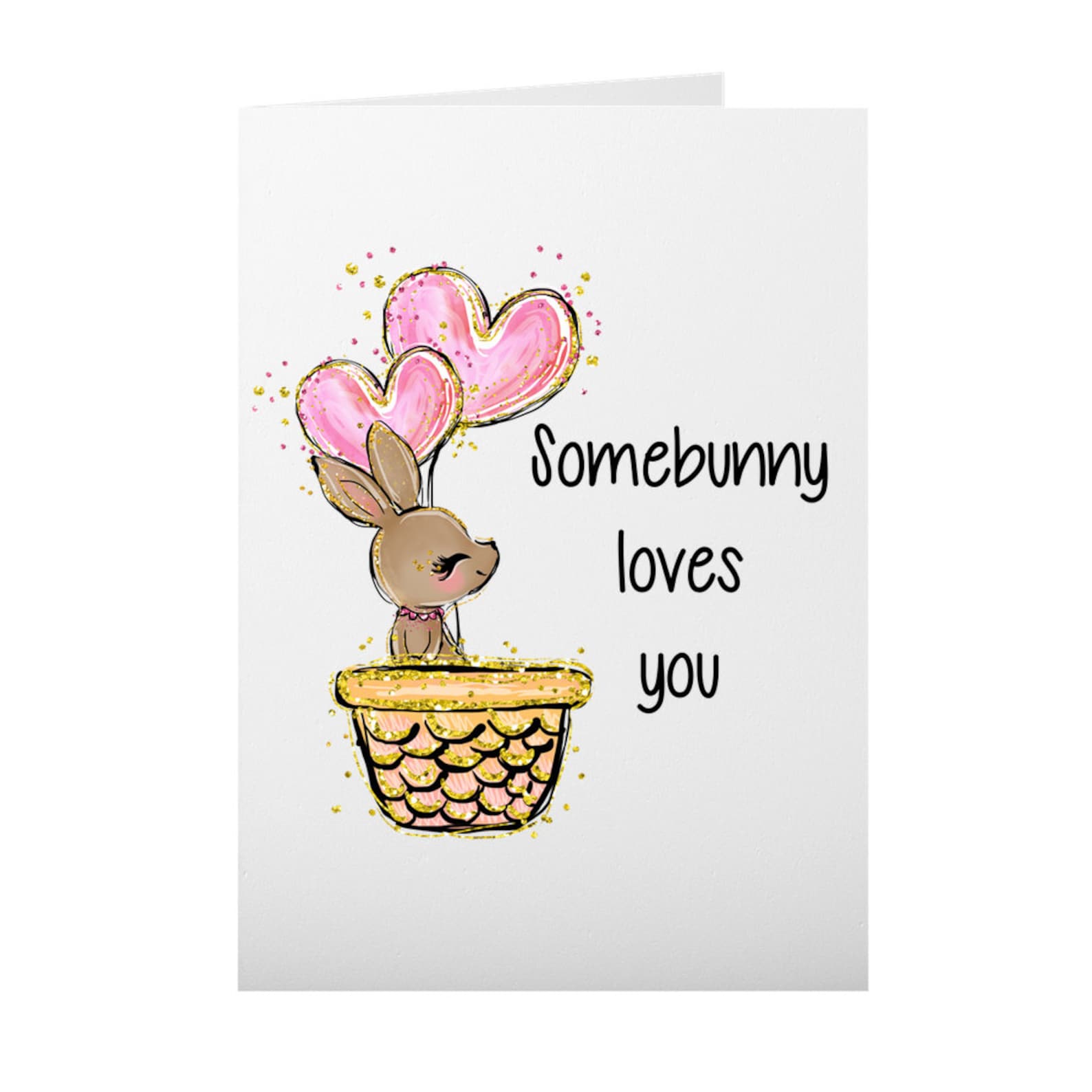Somebunny Loves You Card Bunny Rabbit I Love You Greeting - Etsy