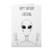 Happy Birthday Earthling Card, Funny Alien Birthday Card, Alien Gift - Etsy