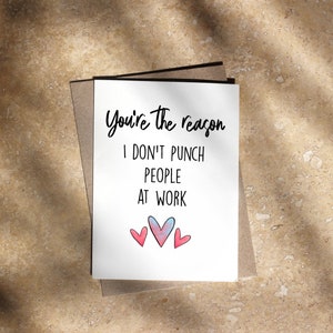 Work Friends, Funny Cards, Coworker Gift, Sarcastic Cards, Co-worker ...