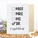 Congrats Doctor Card, Medical School Graduation Card, Female Doctor ...