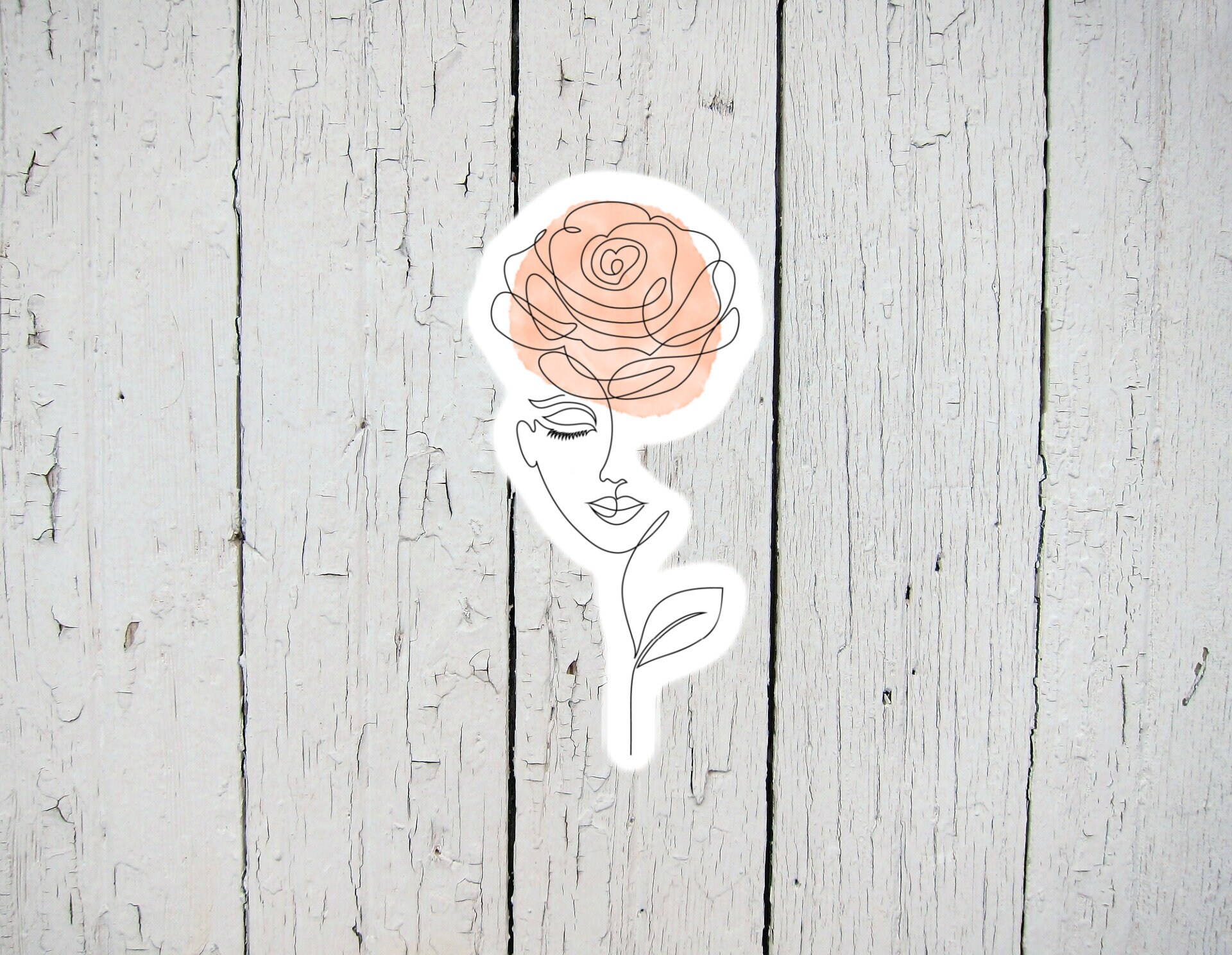 Late Bloomer Sticker One Line Drawing Sticker Cool Trendy - Etsy