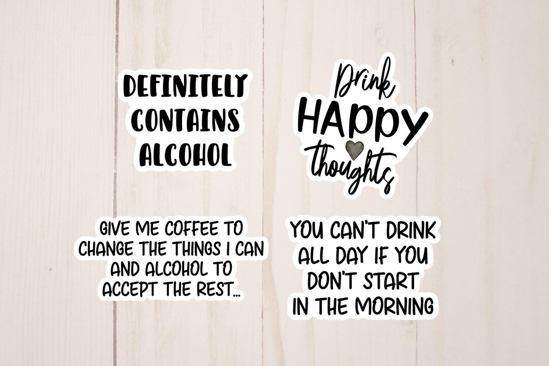 Funny Inappropriate Stickers, Drinking Stickers Pack, Sarcastic ...