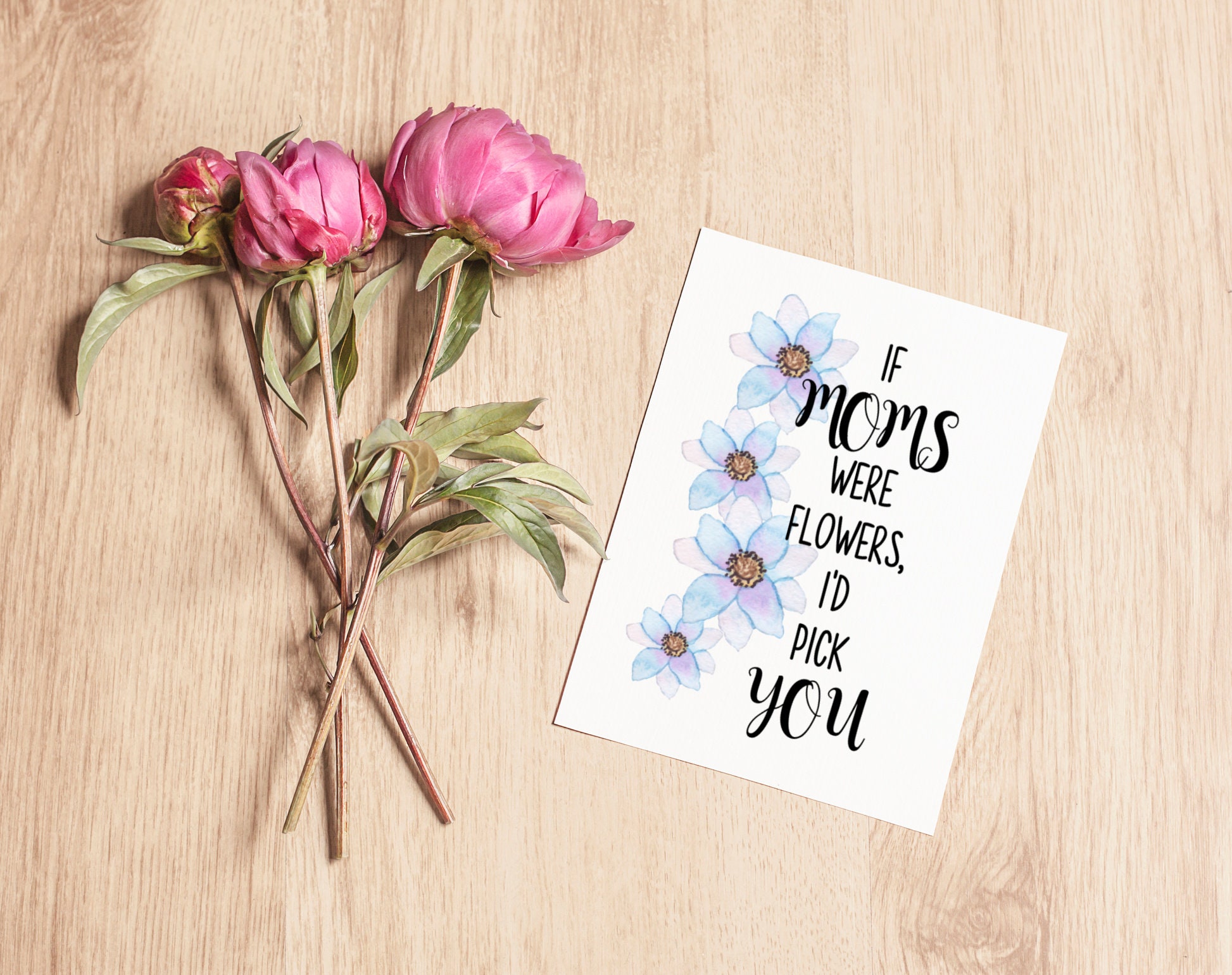 Mothers Day Card, Pretty Mother's Day Card, Floral Card, Birthday Card ...