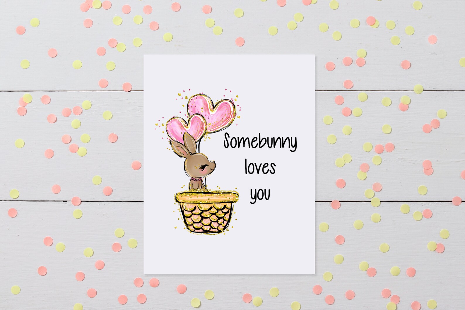 Somebunny Loves You Card Bunny Rabbit I Love You Greeting - Etsy