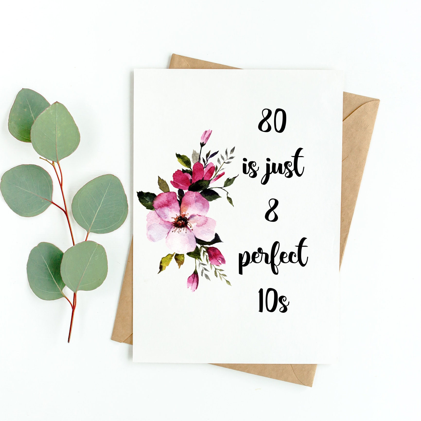 80th Birthday Card Funny Eightieth Adult Birthday Card - Etsy