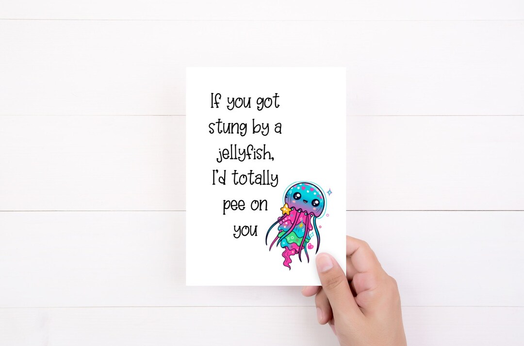 Funny Best Friend Card, I Love You Card, I'd Pee on You, Thinking of ...