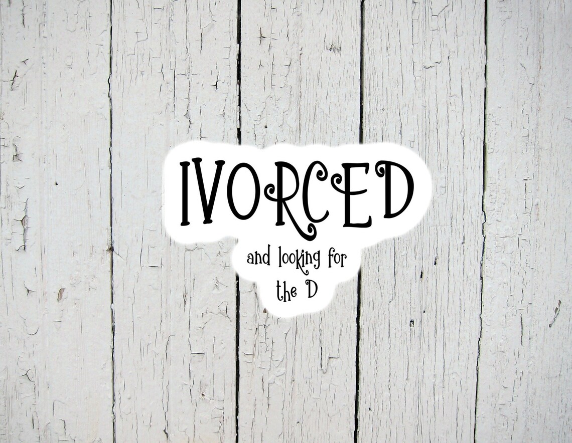 Divorcee Party Sticker Divorce Party Favors Ivorced and | Etsy