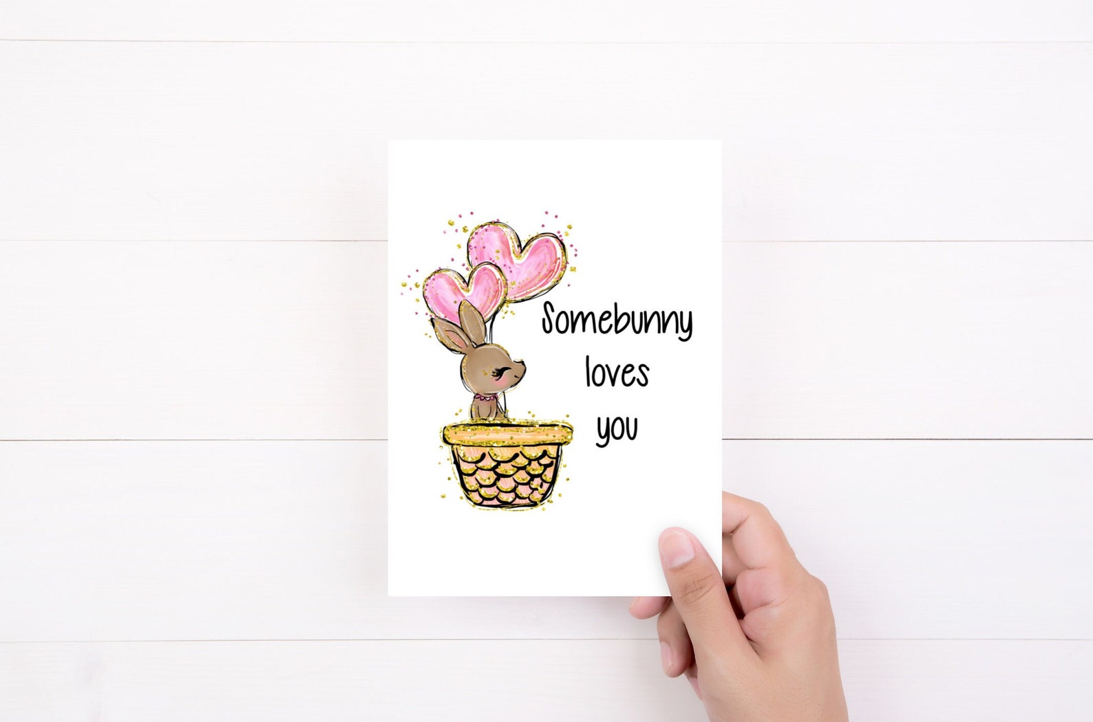 Somebunny Loves You Card Bunny Rabbit I Love You Greeting - Etsy