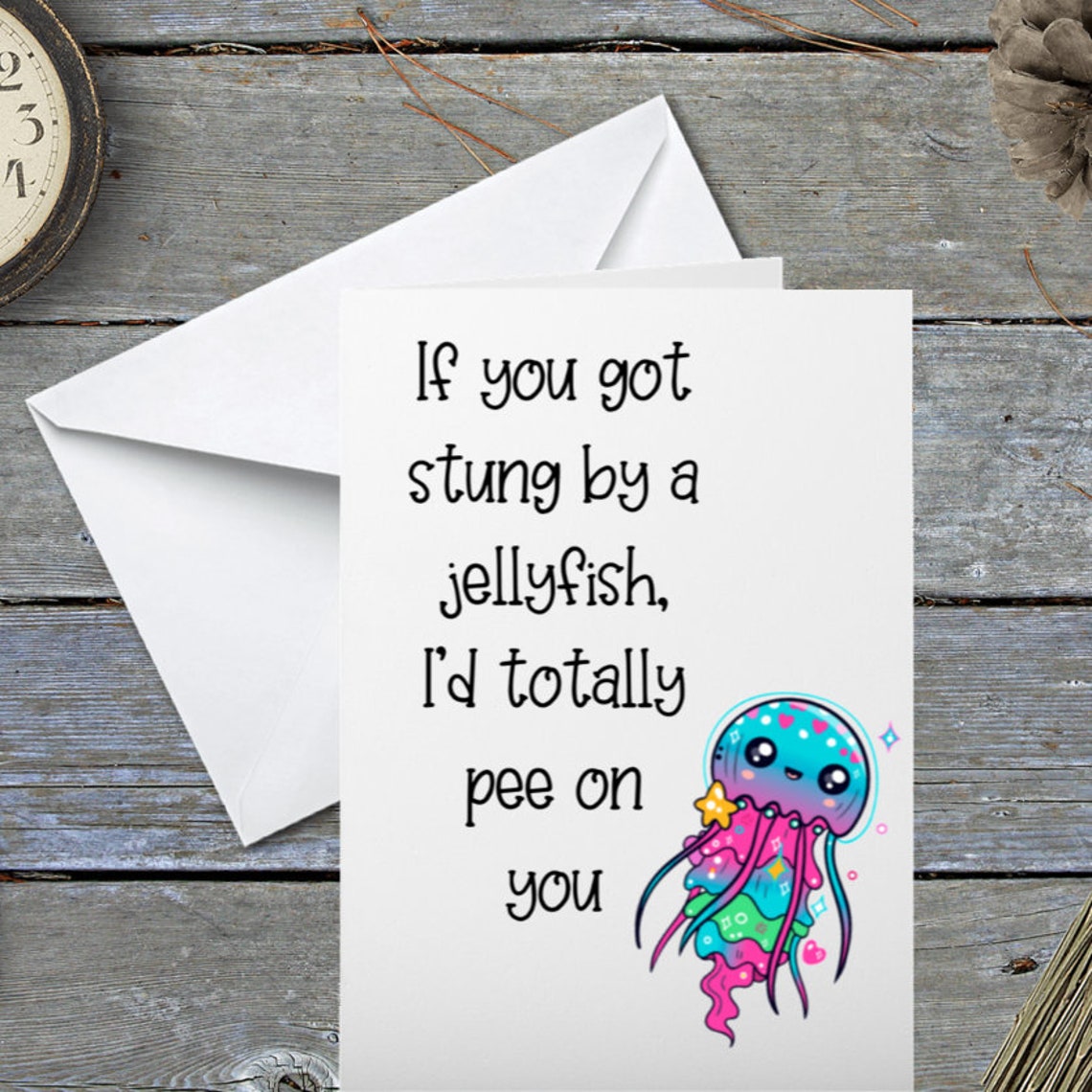 Funny Best Friend Card, I Love You Card, I'd Pee on You, Thinking of ...
