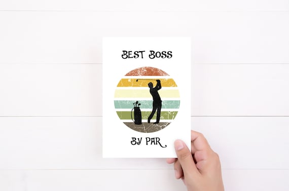 Boss Card Best Boss by Par Golf Puns Boss's Day Card - Etsy