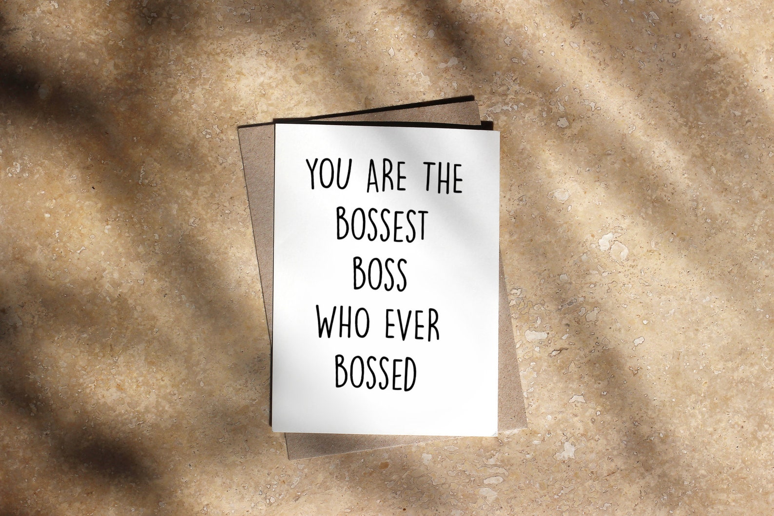 Boss Card, Funny Boss Appreciation Day Card, Sarcastic Cards, Card From ...