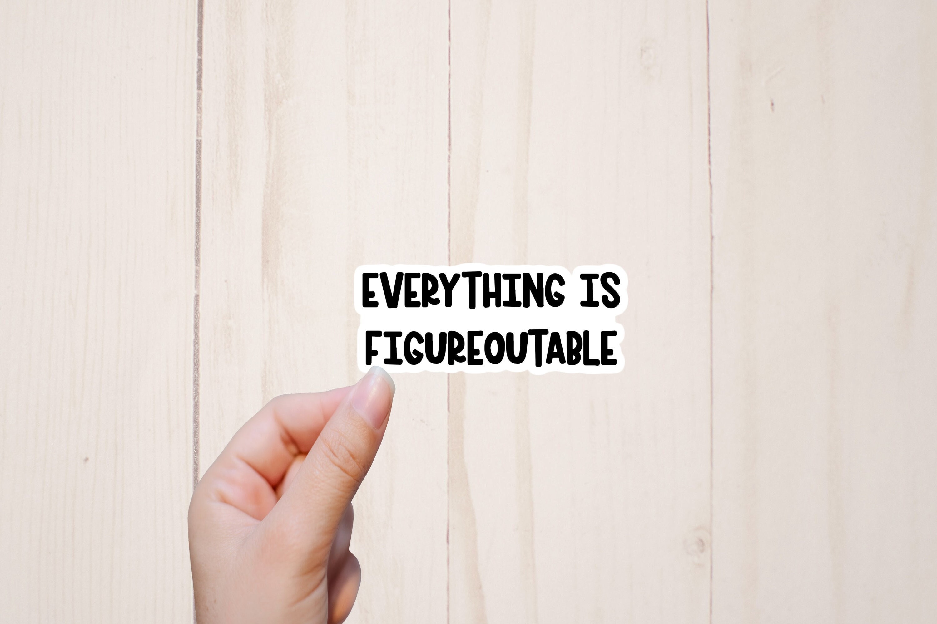 Everything is Figureoutable Sticker Funny Stickers Quote | Etsy