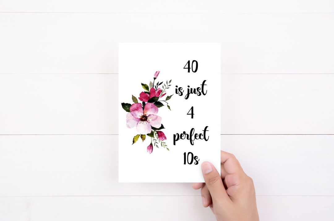 40th Birthday Card, Funny Fortieth Adult Birthday Card, Womens 40th ...