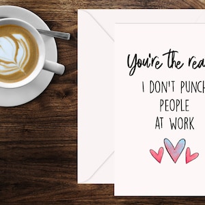 Work Friends, Funny Cards, Coworker Gift, Sarcastic Cards, Co-worker ...