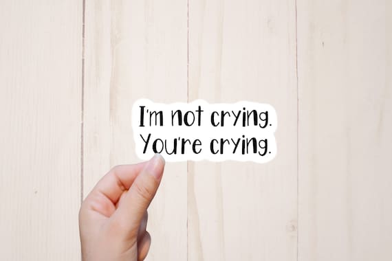 I'm Not Crying You're Crying Sticker Meme Sticker | Etsy
