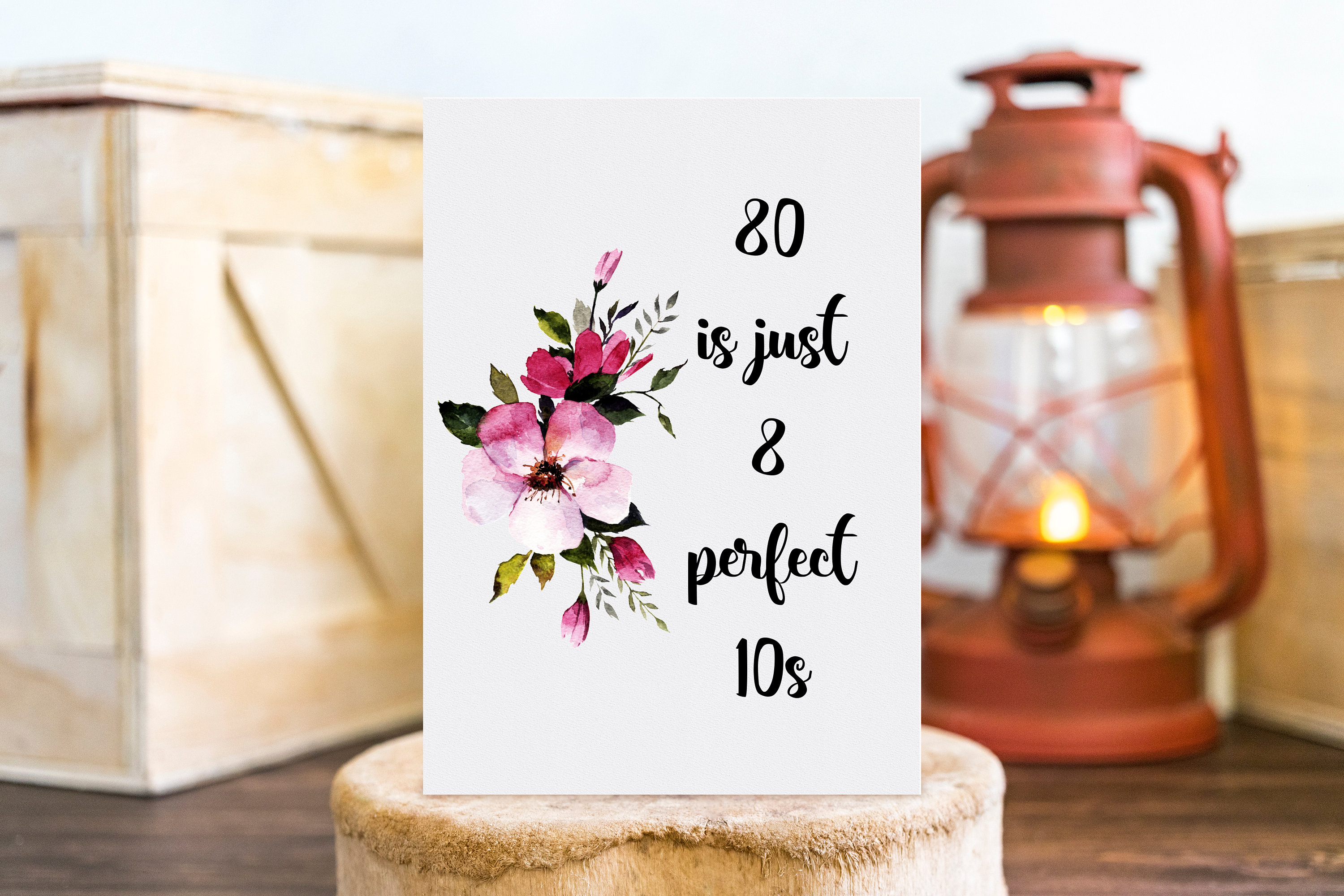80th Birthday Card, Funny Eightieth Adult Birthday Card, Womens 80th ...