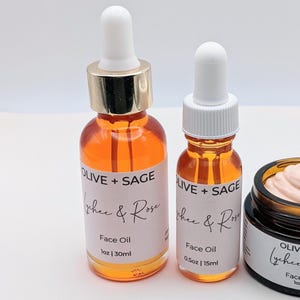 Lychee Rose Face Oil Organic Facial Oil Serum for Dry Sensitive Skin ...