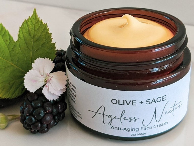Organic Anti-aging Face Cream | Ageless Nectar | Botanical Moisturizer for Mature Skin - Etsy