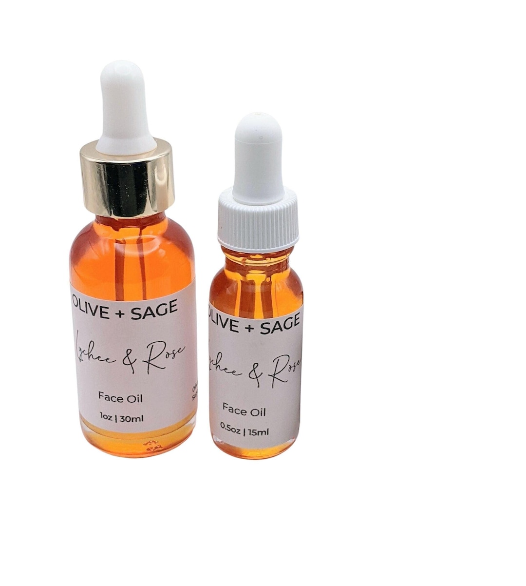 Lychee Rose Face Oil Organic Facial Oil Serum for Dry Sensitive Skin ...