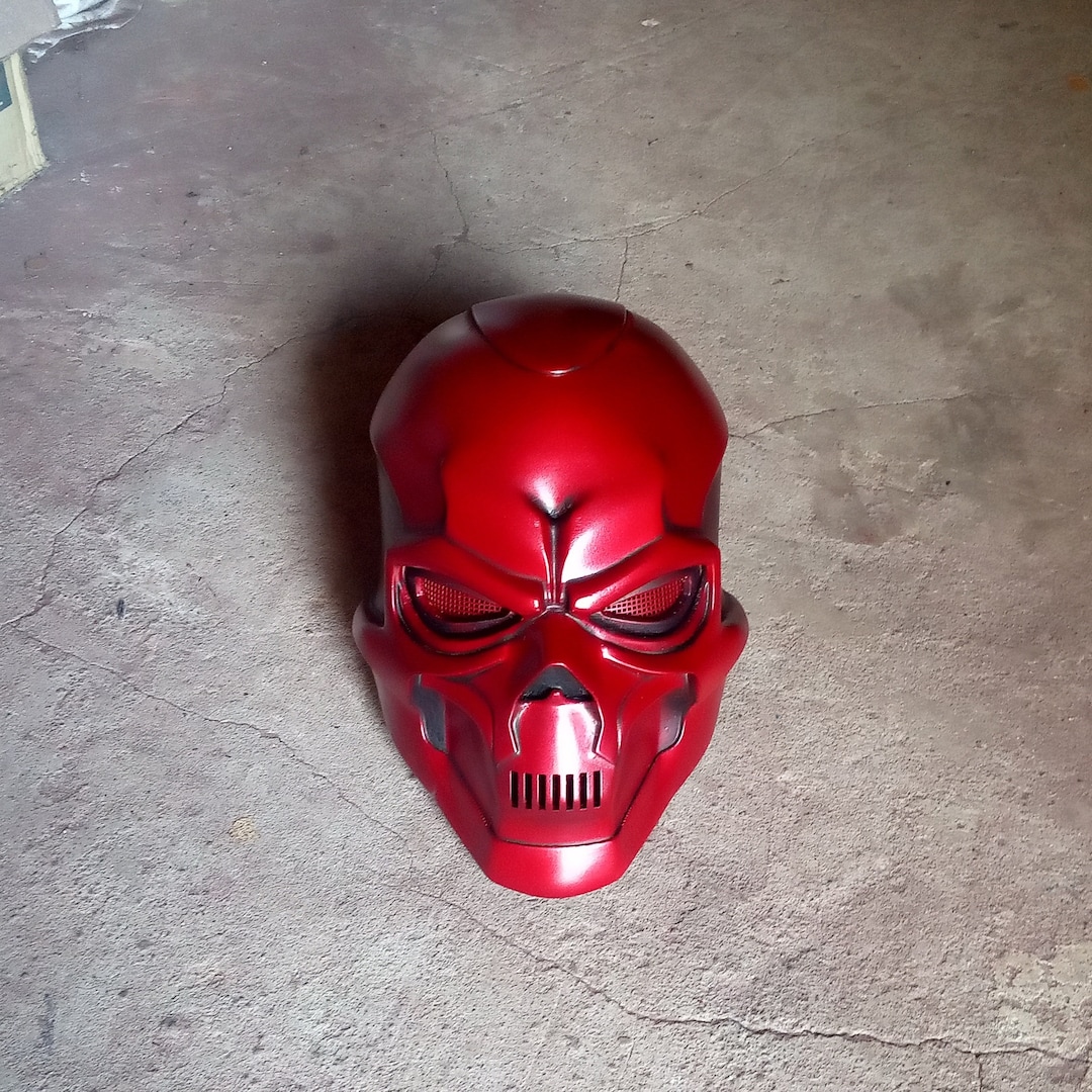 Blood Skull Helmet for Cosplay – Red Skull Inspired Mask – Wearable ...