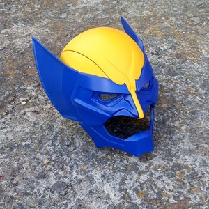 Wolverine Battle Armored Cowl Ver. 1 for Cosplay Yellow/blue - Etsy