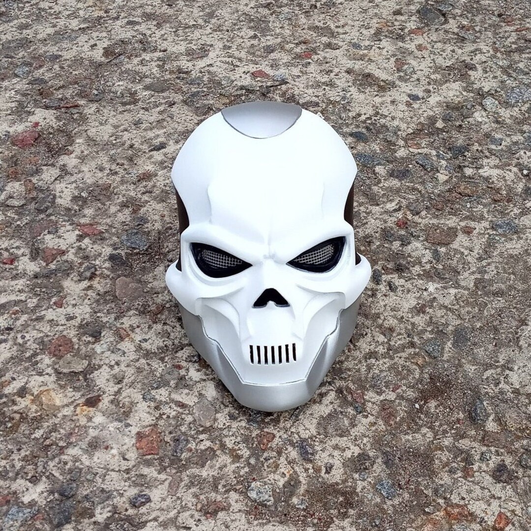 Taskmaster Evil White Skull Helmet physical Product for Cosplay - Etsy