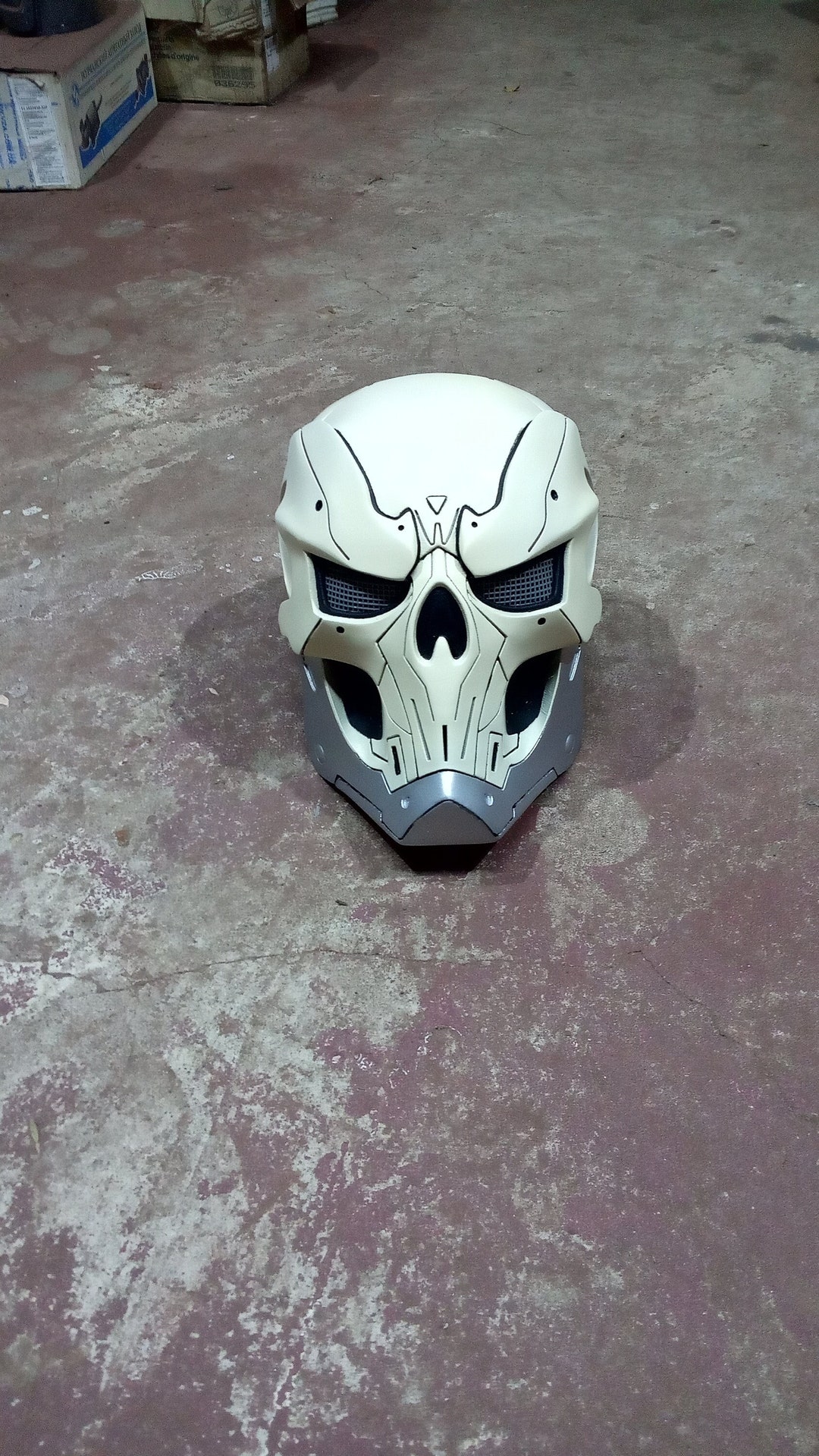Taskmaster Cosplay Helmet – Skull Villain Armor Mask – Metallic Battle ...