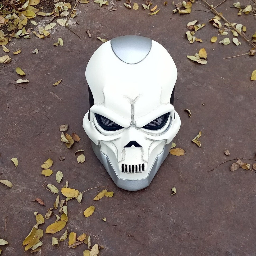 Taskmaster Evil White Skull Helmet physical Product for Cosplay - Etsy