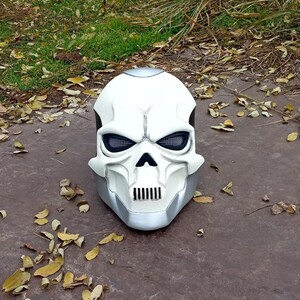 Taskmaster Evil White Skull Helmet physical Product for Cosplay - Etsy