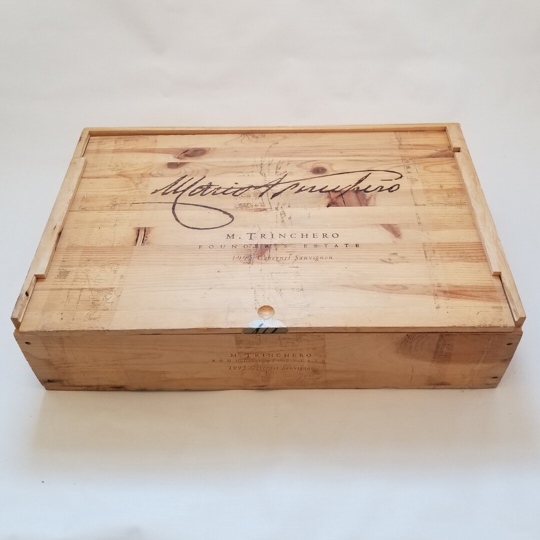 Vintage 1995 Mario Trinchero Wood Cabarnet Suavignon Wine Box Crate - Etsy