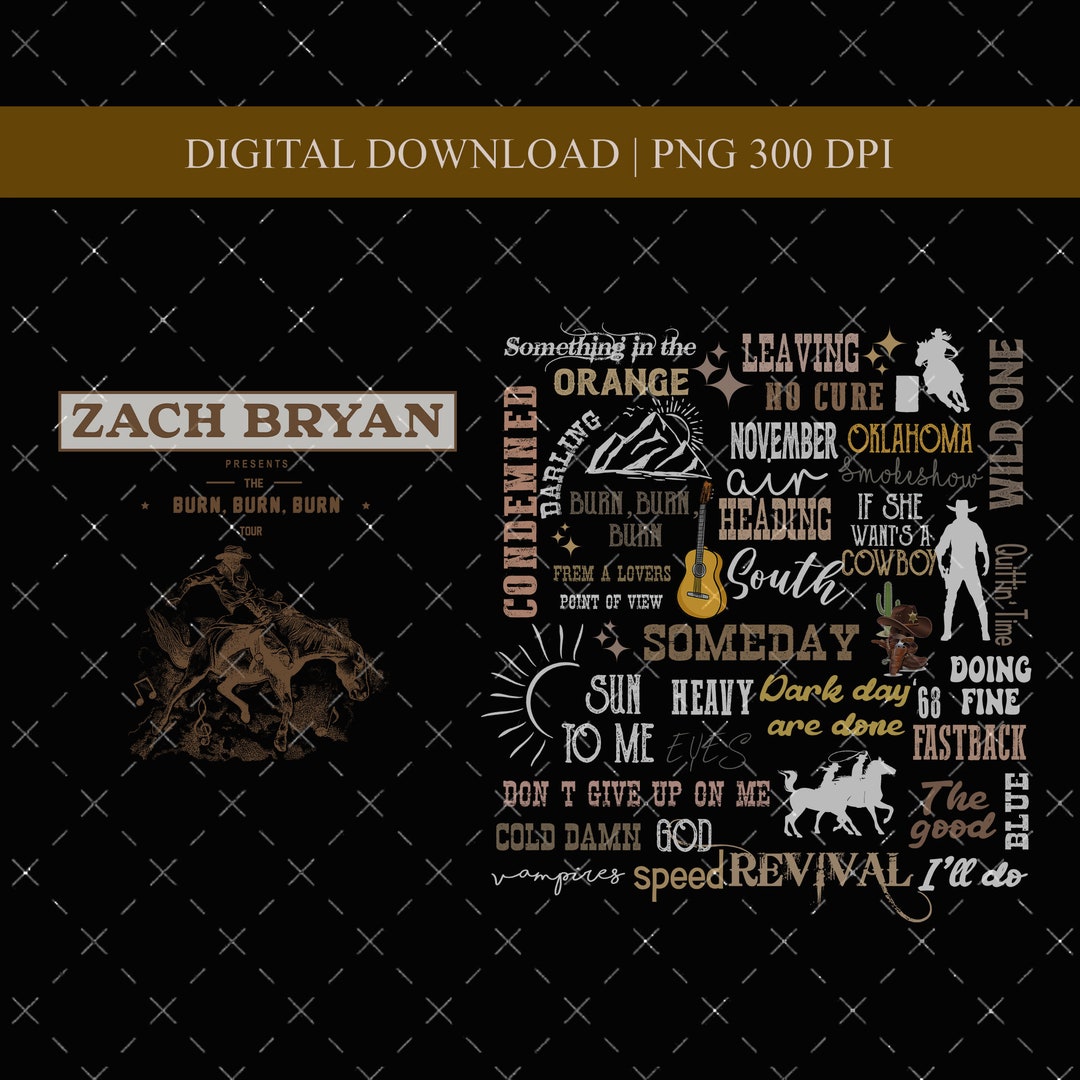 Burn Burn Burn Tour PNG, American Heartbreak Album Cover PNG, Zach ...