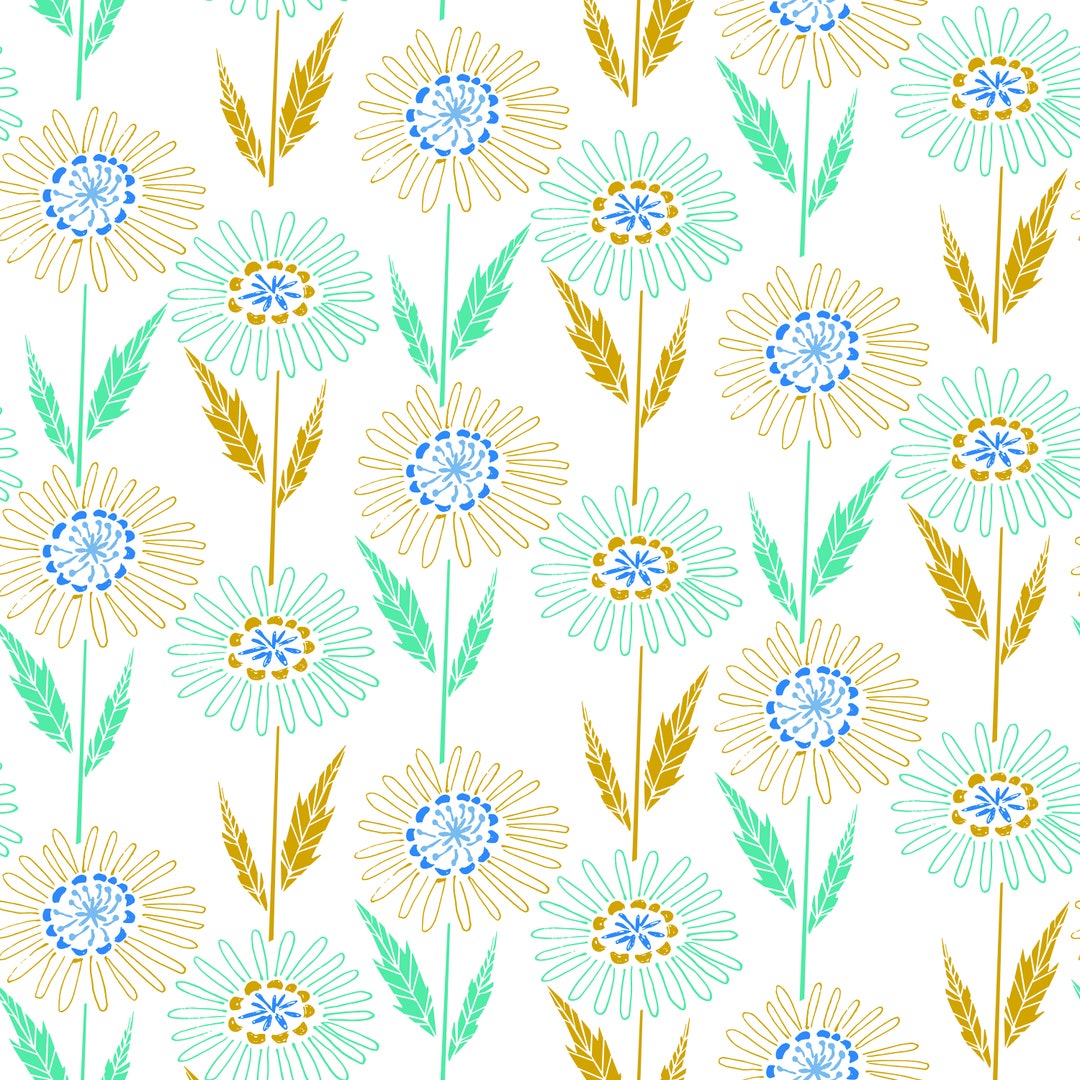 Sketchy Floral Print - Etsy