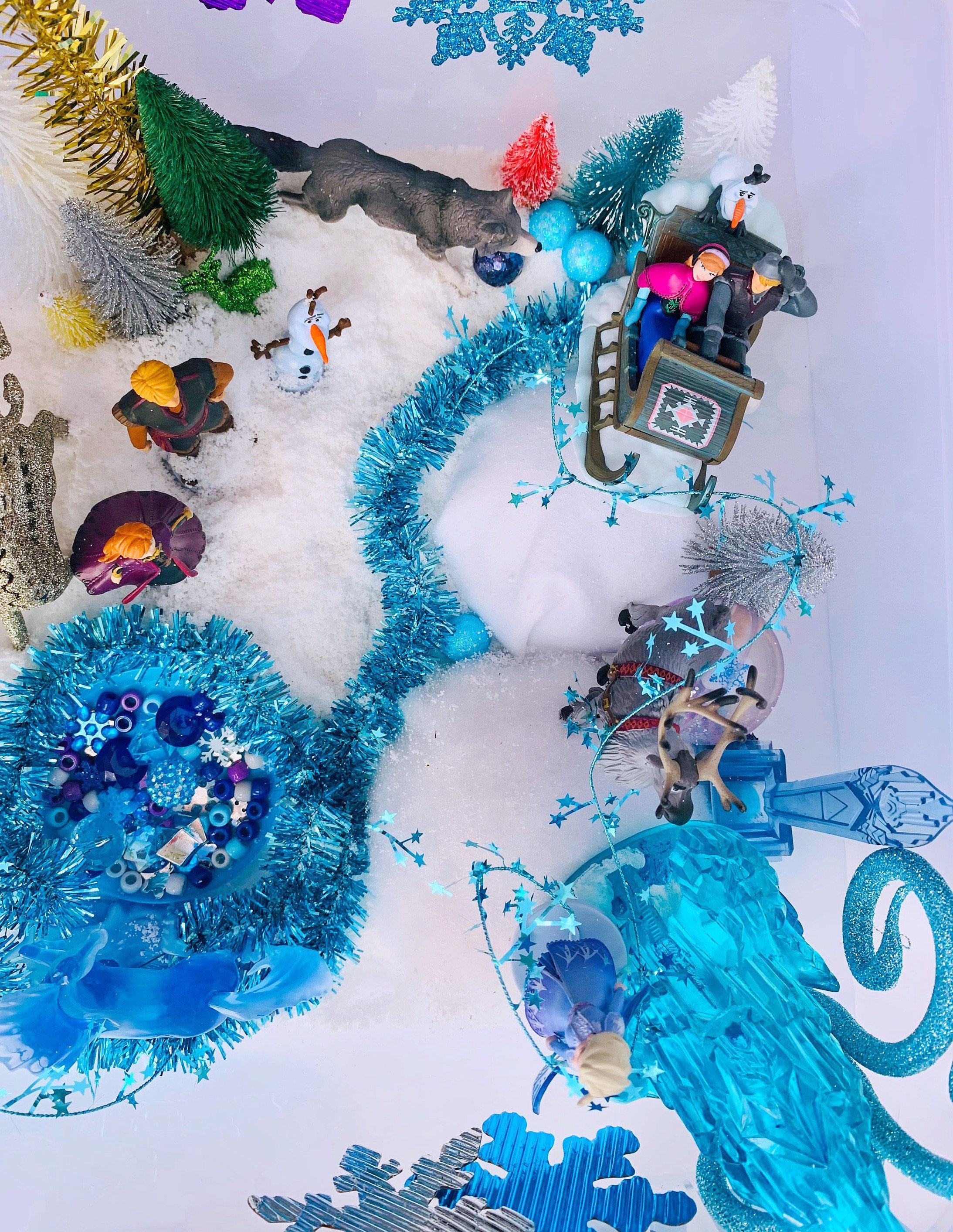 Buy Frozen Sensory Bin Elsa Toy Frozen Toy Play Kit Sensory Gift ...