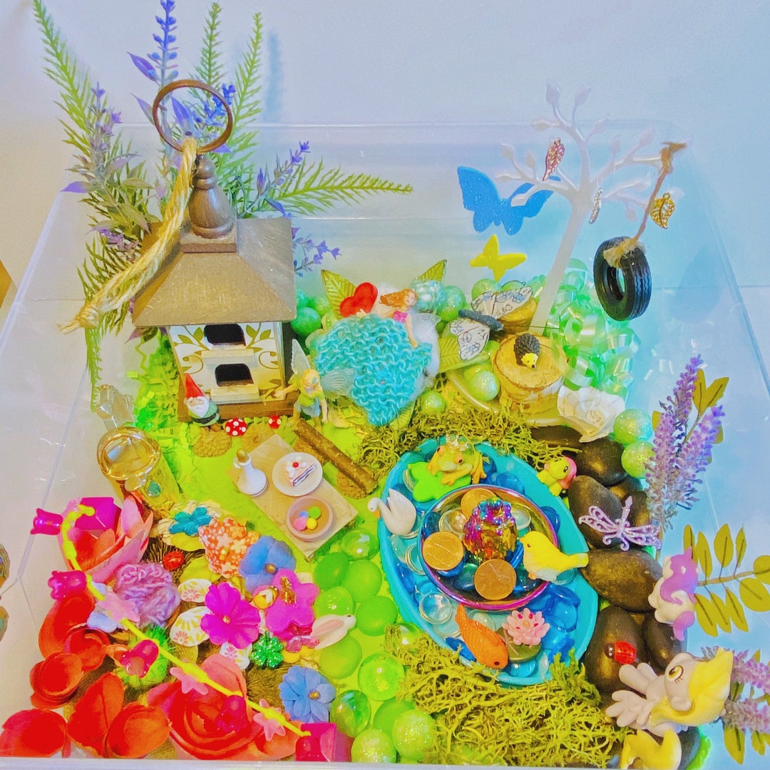 Fairy Garden Sensory Bin Fairy Garden Pretend Play Spring Sensory Bin ...