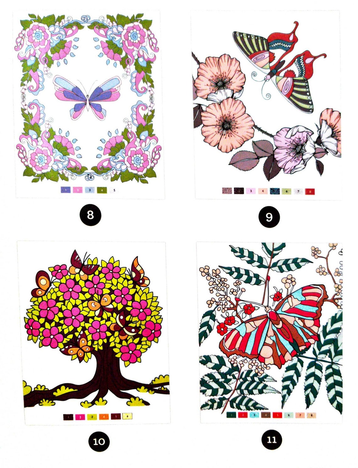 Color by Number Butterflies - Etsy