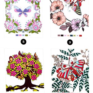 Color by Number Butterflies - Etsy