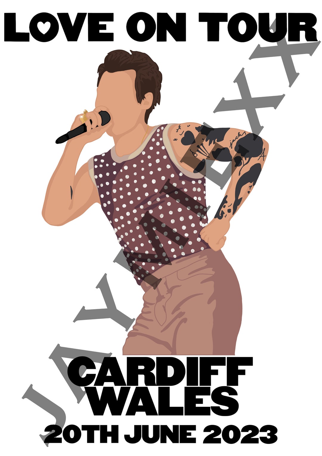 Harry Styles Cardiff Night 1 Digital Print - Etsy