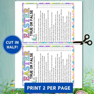 True or False Easter Game, True or False Game, Printable Easter Games ...